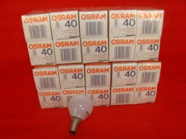 LOT DE 28 ampoules sphériques dépolies à filament E14 40 w 220/230 ...