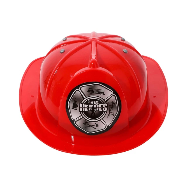 KIDS FIREMAN HELMET Deluxe Firefighter Hat Novelty Headgear Fire ...