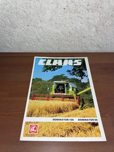 BROCHURE PROSPEKT PROSPECTUS MOISSONNEUSE BATTEUSE CLAAS DOMINATOR 96 tracteur EUR 5,99 ...