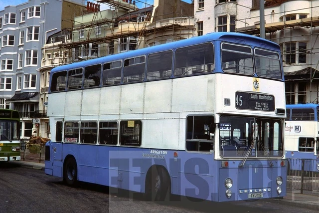 35MM SLIDE BRIGHTON Corporation Leyland Atlantean East Lancs TYJ11S ...