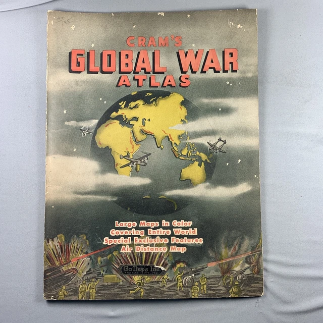 VTG CRAM'S GLOBAL War Atlas 1939 Maps WWII EUR 38,94 - PicClick FR