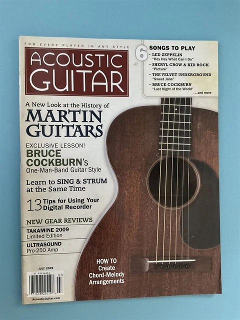 ACOUSTIC GUITAR MAGAZINE - July 2009 - Martin Guitars $10.00 - PicClick CA