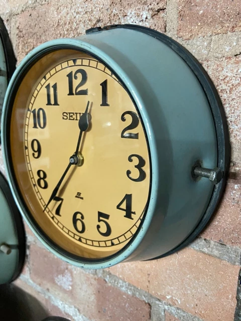 VINTAGE SHIP CLOCK - Seiko Wall Clock Industrial Marine Salvage EUR 97 ...
