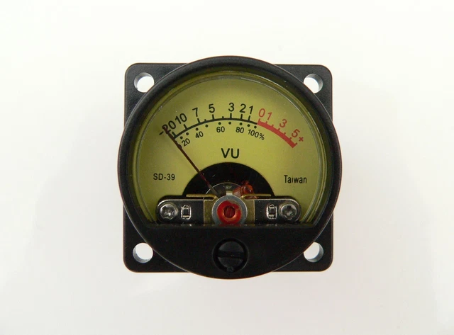 ILLUMINATED MINI VU Meter for Valve Amplifier preamp LED back lit SD39 ...