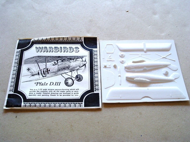 RAREPLANE WARBIRDS 1:72 vacform model aircraft kit RP01002: Pfalz D.III ...