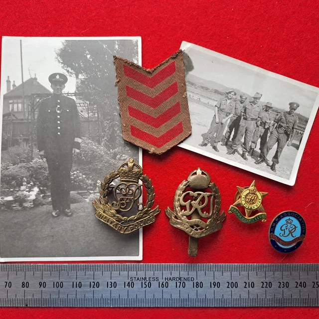 WW2 BRITISH MILITARY Police Cap Badge Collection Burma Star RMP Assoc ...