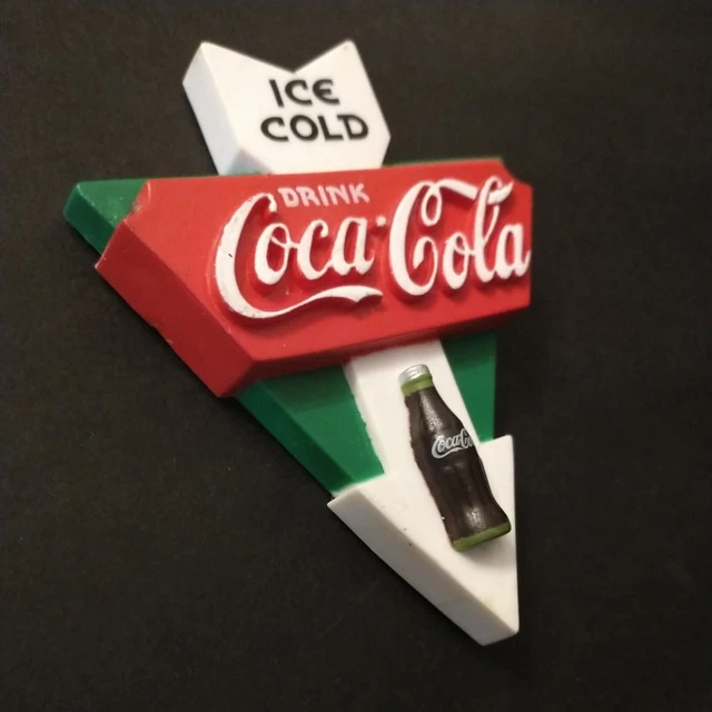 DRINK COCA-COLA COKE Magnet 1996 Vintage Ice Cold Arrow Pop Soda ...