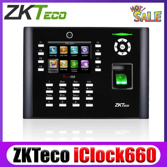ZKTECO ICLOCK660 3.5 Inch Screen Fingerprint Time Attendance Time Clock ...