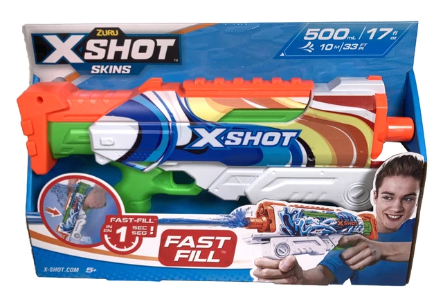 ZURU X-SHOT SKINS Cruiser Water Blaster Pistol Fast Fill Hyperload Gun ...