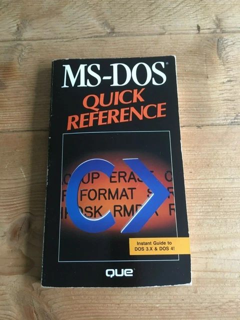 MS-DOS QUICK REFERENCE DOS 3.X & DOS 4! Paperback QUE £3.81 - PicClick UK