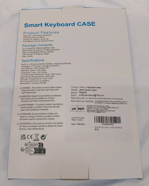 SMART KEYBOARD CASE for the Lenovo Tab M11 11" 2023 - CG R38 £12.00 ...