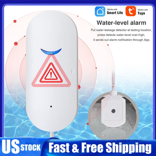 SMART WIFI WATER Leak Sensor Flood Leakage Level Alarm Overflow ...