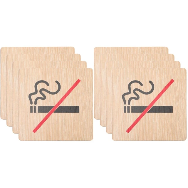 2 PACK PANNEAUX De Signalisation En Bois Non Fumeur Etiquette ...