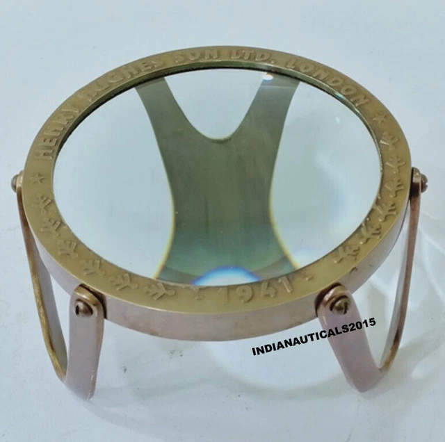 ANTIQUE DESK MAGNIFYING glass Map Reader Nautical Decor Gift Item £79. ...