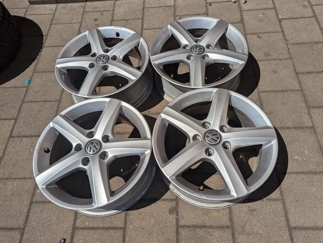 4X ALUFELGEN ORIGINAL VW Golf 7 Aspen 5G0601025CE 6Jx16 ET48 5x112 KBA ...