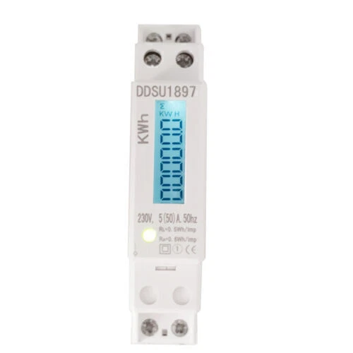 LCD DIGITAL SINGLE Phase Din Rail Electricity Power Energy Meter 5(50)A ...