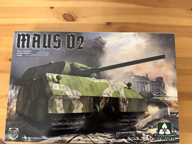 UNGEBAUTER WWII GERMAN Super Heavy Tank Maus V2 · Takom · Maßstab 1:35 ...
