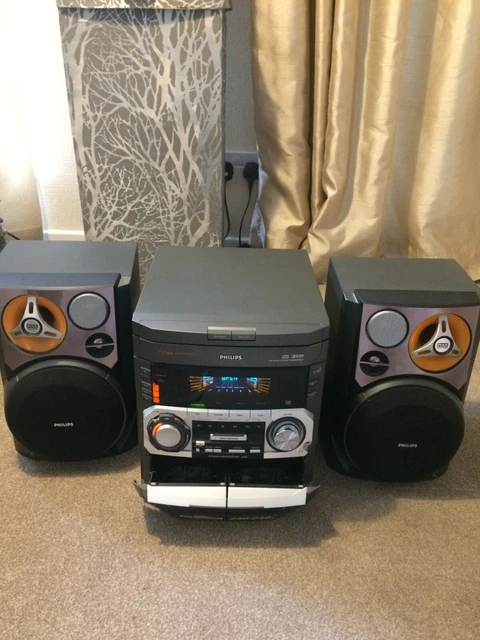 PHILIPS FW/C399 HI-FI SYSTEM 3 CD Changer Twin Cassette/Radio £40.00 ...