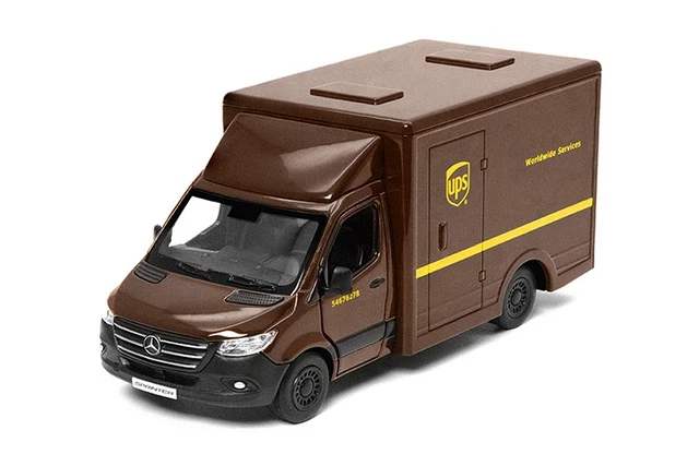 5& UPS MERCEDES Benz Sprinter Diecast Model Toy Car Delivery Truck 1:48 ...
