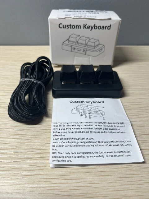 USB MECHANICAL GAMING Keyboard 3 Key Mini Keypad $21.99 - PicClick