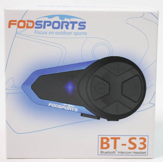FODSPORTS BT-S3 MOTO Communication Bluetooth Intercom GPS Radio EUR 35 ...