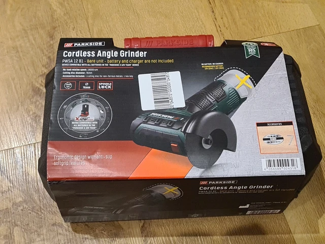 PARKSIDE CORDLESS 12V Angle Grinder Bare Unit EUR 45,11 - PicClick FR