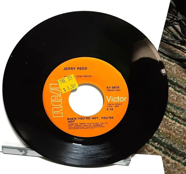 JERRY REED WHEN Youre Hot Youre Hot Vinyl 45 Record RCA Victor 9976 $4. ...