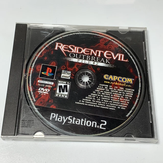 RESIDENT EVIL: OUTBREAK File #2 Disc Only PS2 PlayStation 2 2005 GREAT ...