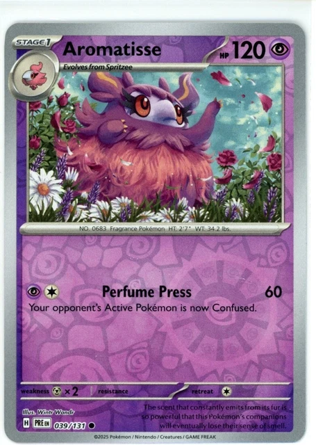 POKEMON TCG AROMATISSE 039/131 Sv: Prismatic Evolutions Reverse Holo £2 ...