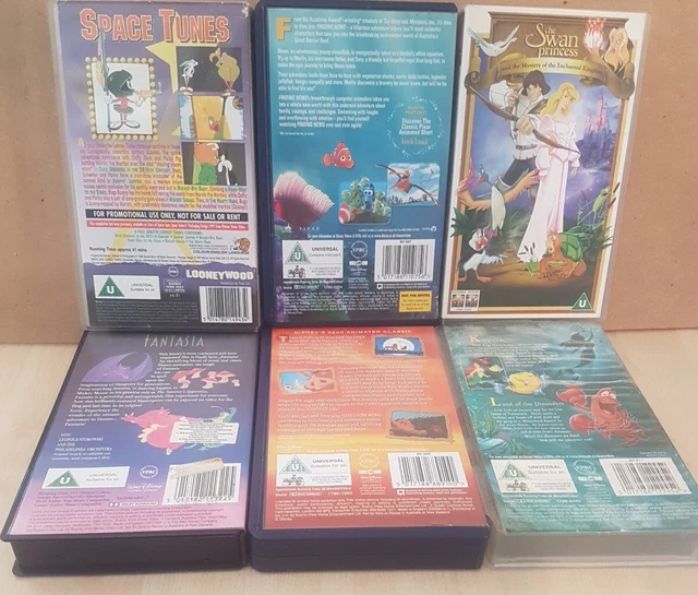5 Walt Disney Warner Bros The Swan Princess On Vhs Video Cassette