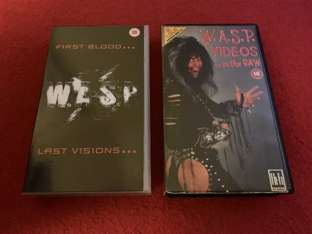 WASP VIDEOS IN The Raw & First Blood Last Visions Rare Vintage Vhs ...