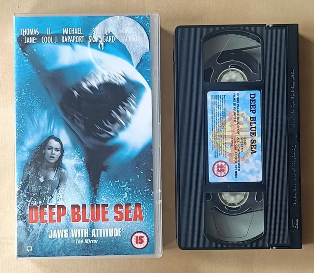DEEP BLUE SEA VHS Video Tape. Thomas Jane, LL Cool J, Samuel L Jackson ...