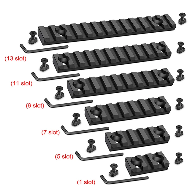 MLOCK ALUMINUM RAIL Section Picatinny Weaver Rail Section 3/5/7/9/11/13 ...