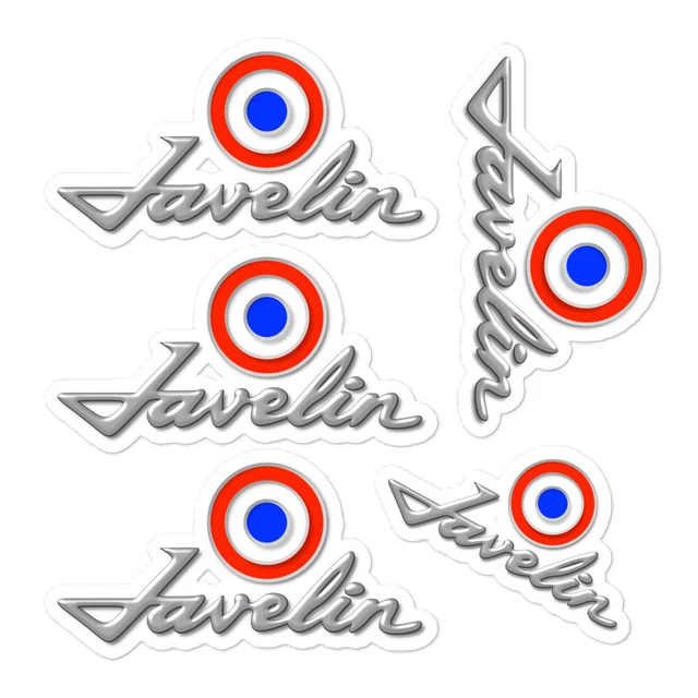 AMC JAVELIN STICKERS (5) Emblem logo Script Badge £8.62 - PicClick UK