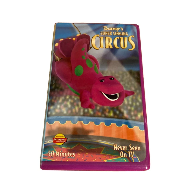 BARNEY SUPER SINGING Circus Dincan Brannan Tim Dever Clamshell Vintage ...