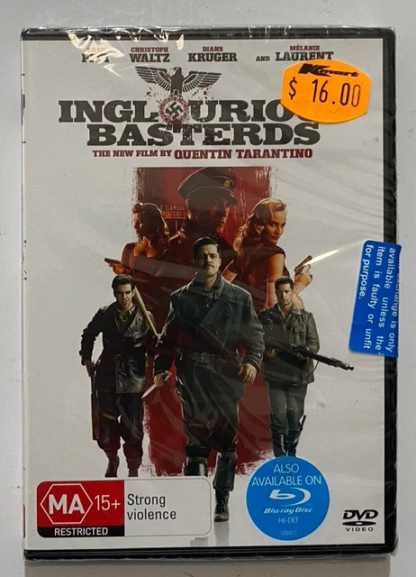 INGLOURIOUS BASTERDS DVD Movie Film Brad Pitt Quentin Tarantino Waltz ...