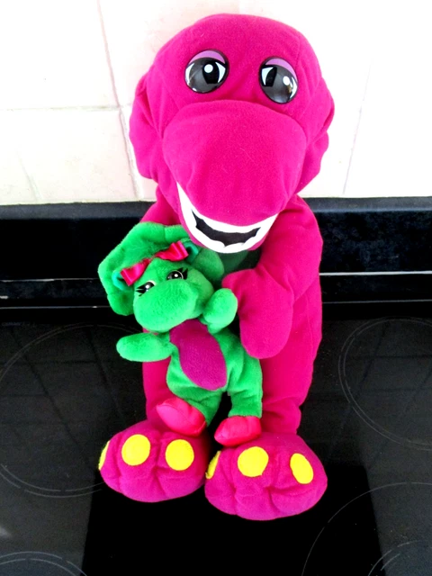 BARNEY THE PURPLE Dinosaur 17" Toy Pyjama Case 1997 Lyons & Baby Bop 7 ...