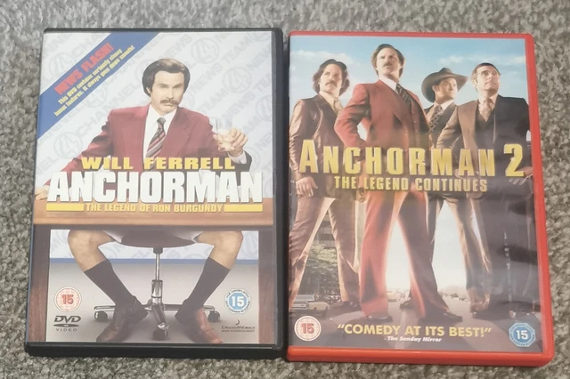 ANCHORMAN LEGEND OF Ron Burgundy & Anchorman 2 Legend Continues DVD 2 ...