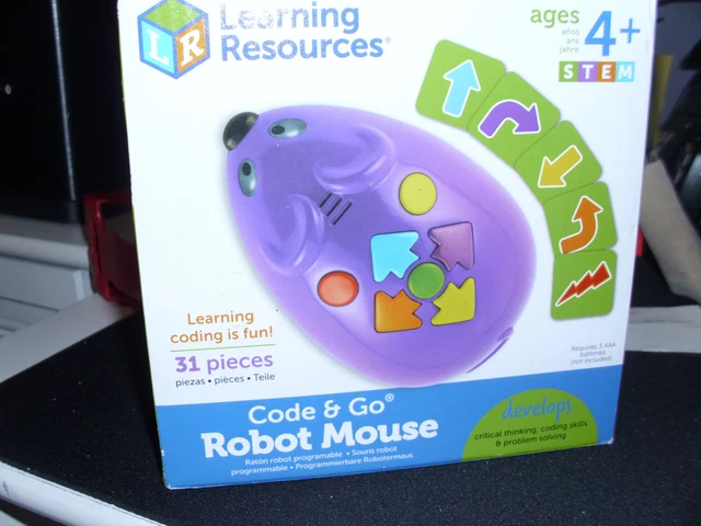 LEARNING RESOURCES CODE & Go Robot Mouse, Coding STEM Toy, 31 Piece ...