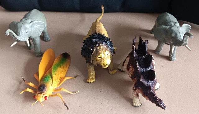 ELC LION ELEPHANTS dinosaur Toys cicada vintage toy animals 1999 £18.99 ...