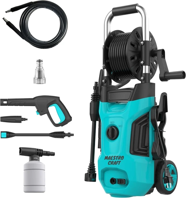 HIGH PRESSURE WASHER 1800W, 140 Bar Electric Power Washer, 420L/H Jet ...