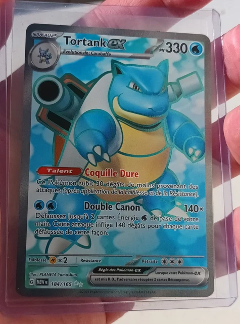 CARTE POKÉMON TORTANK EX Full Art 184/165 EV3.5 151 FR NEUF F.A Neuve ...