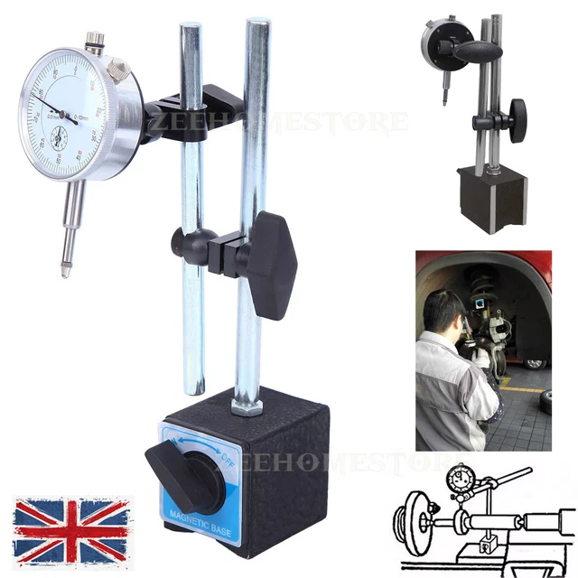 DIAL TEST INDICATOR DTI Gauge with Magnetic Base Stand Clock Gauge TDC ...