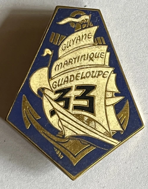 INSIGNE MILITAIRE PUCELLE 33 régiment d’infanterie de marine RIMA EUR 3,00 - PicClick IT