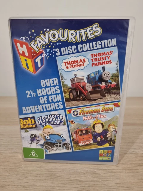 HIT FAVOURITES 3 Disc Collection DVD Region 4 PAL Thomas Bob Sam Over 2 ...