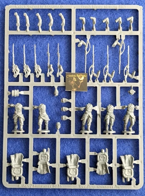 PERRY MINIATURES FRANCO-PRUSSIAN War FRENCH INFANTRY ADVANCING sprue £2 ...