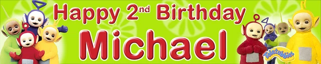 TELETUBBIES PERSONALISED BIRTHDAY banner £4.99 - PicClick UK