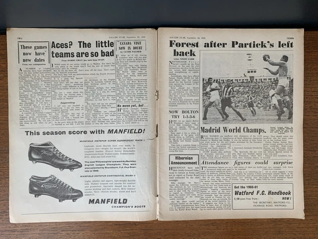 SOCCER STARS MAGAZINES 1960s 2x Sheffield Wednesday FC Team Photos ...