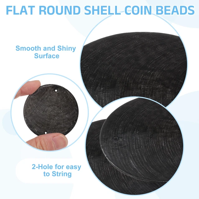 50PACK 50MM ROUND Capiz Sea Shells, Natural Capiz Shells Discs Charm ...