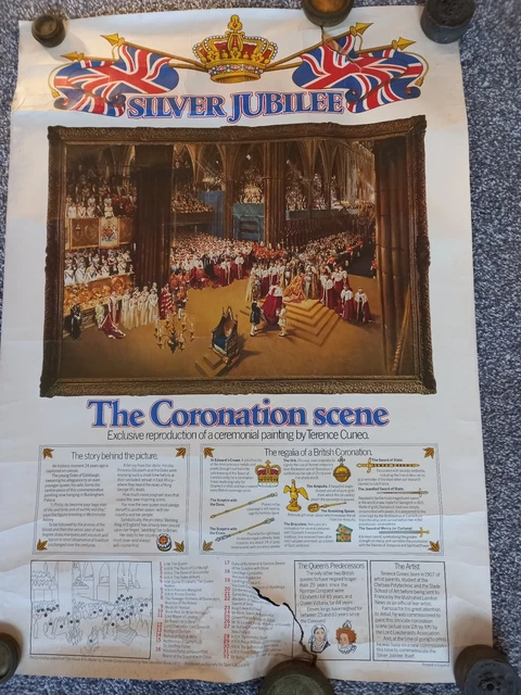 QUEEN ELIZABETH II Silver Jubilee the Coronation Scene Poster £5.92 ...